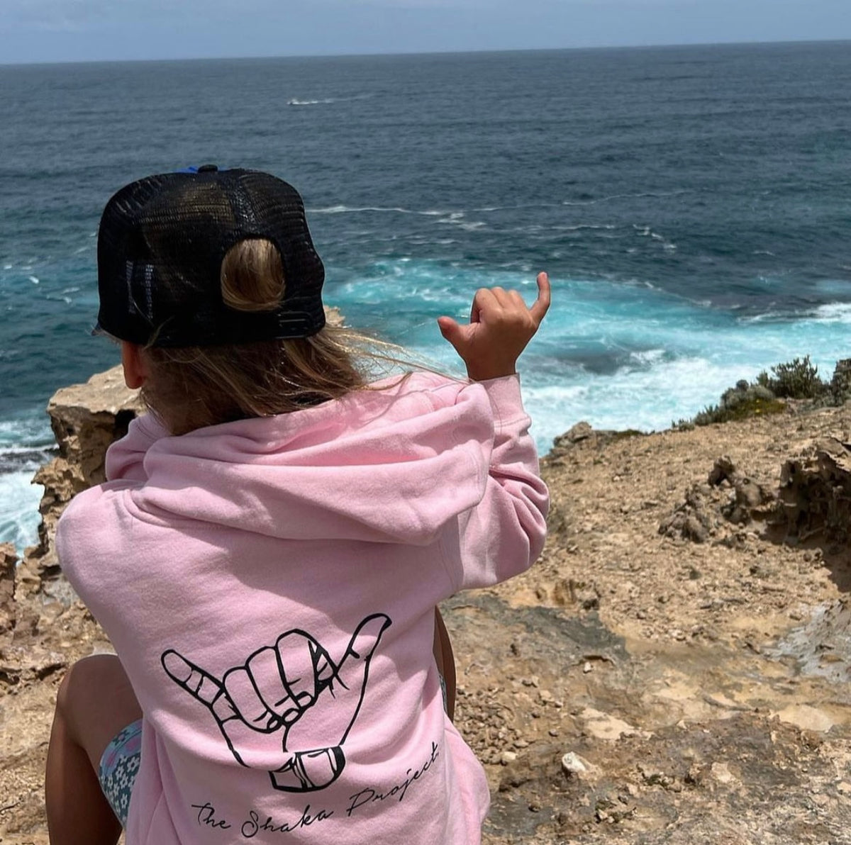 Kids OG SHAKA HOODIE- Pink | the shaka project.