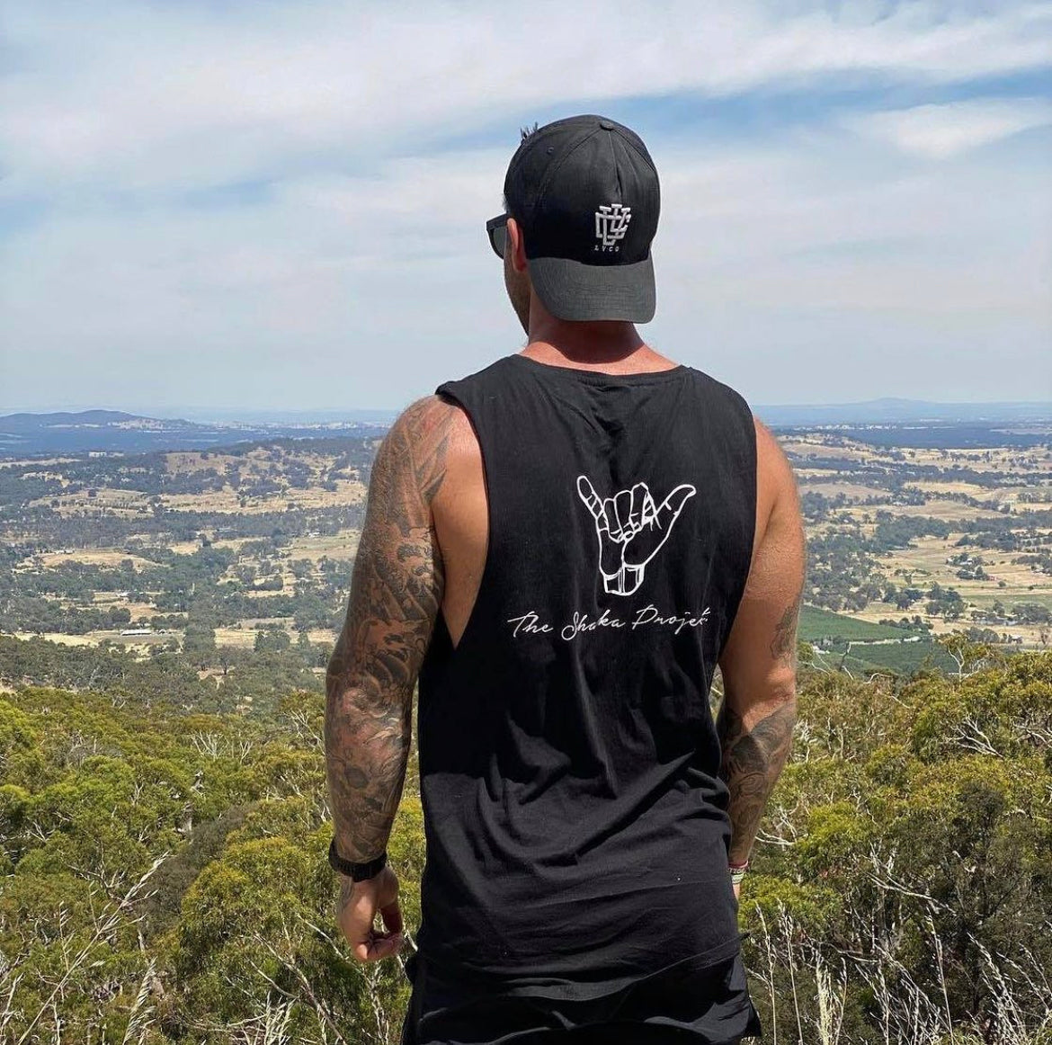 OG SHAKA SINGLET Black | the shaka project.