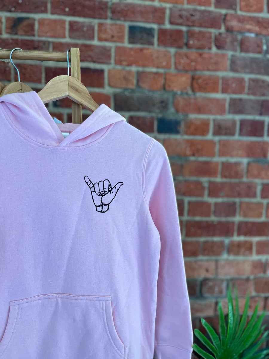Kids OG SHAKA HOODIE- Pink | the shaka project.